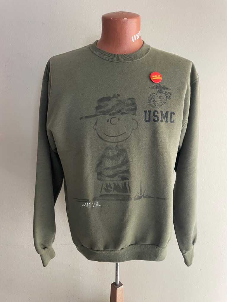 Rio Bravo x Blitz "Charlie Brown" USMC olive green crewneck size M ⋆ ...
